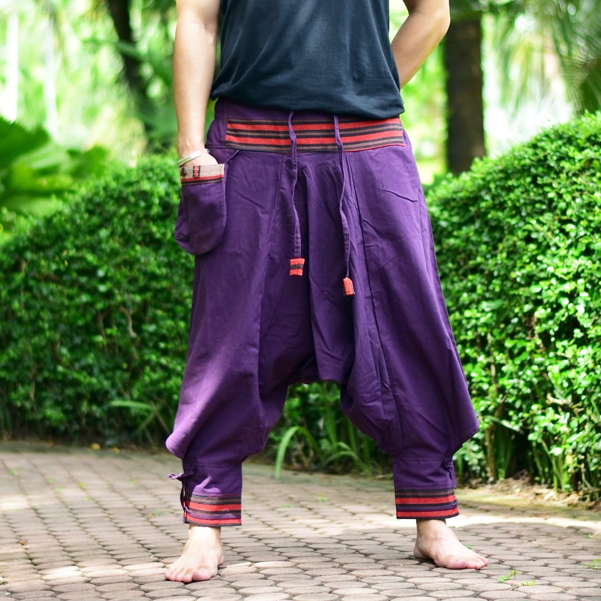 Goa Hose Hilltribe Pattern lila – Karmandala Handels GmbH